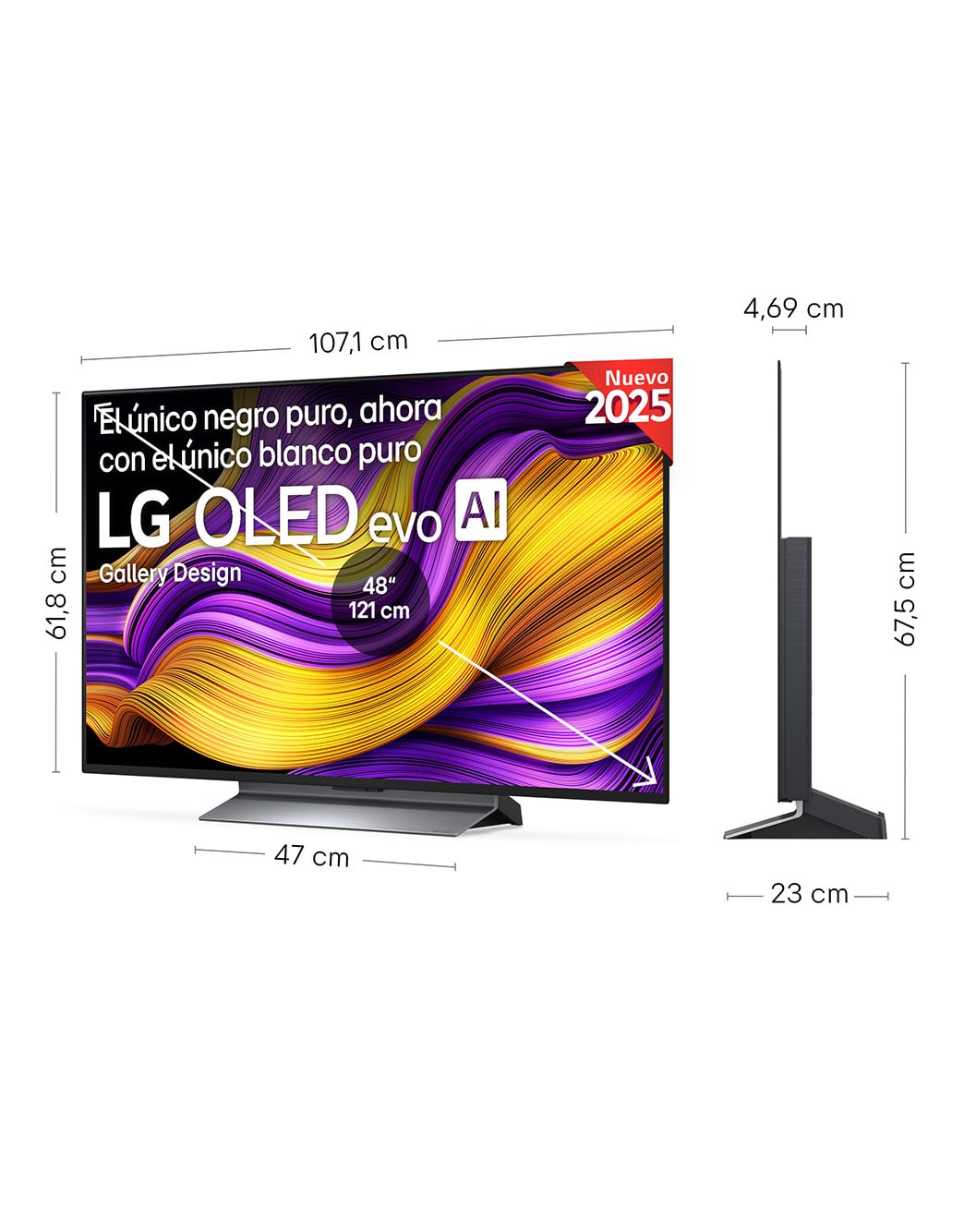 Smart TV LG OLED evo AI G5 48 pulgadas 4K 2025 - OLED48G56LS | LG ES