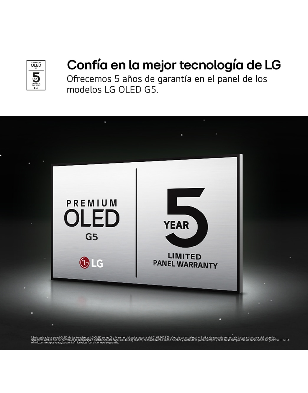 Smart TV LG OLED evo AI G5 55 pulgadas 4K 2025 - OLED55G55LW | LG ES