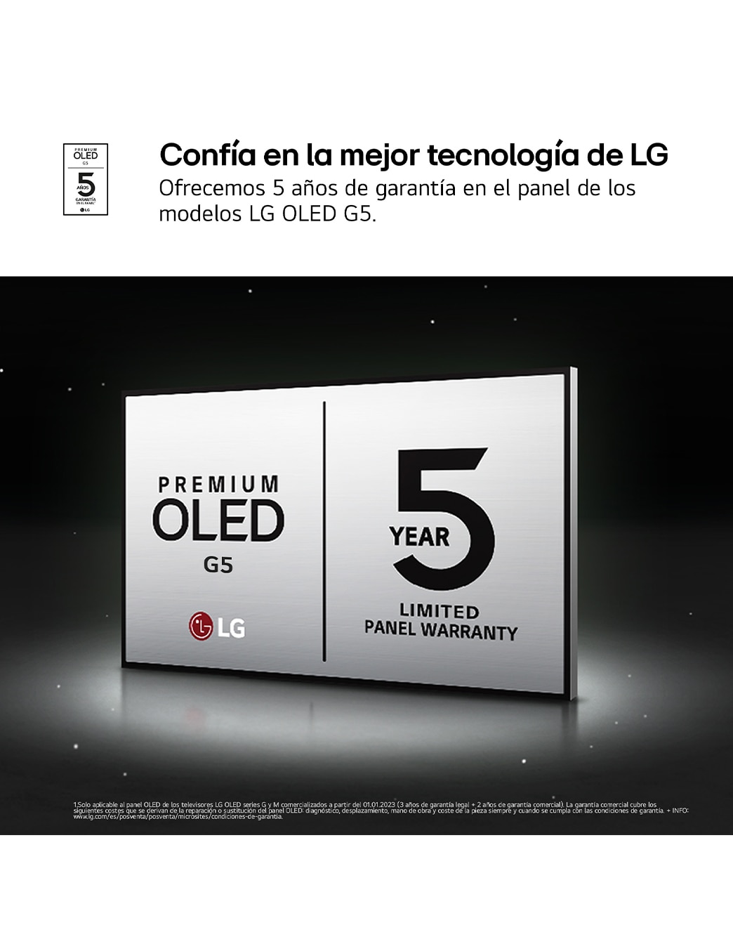 Smart TV LG OLED evo AI G5 83 pulgadas 4K 2025 - OLED83G55LW | LG ES