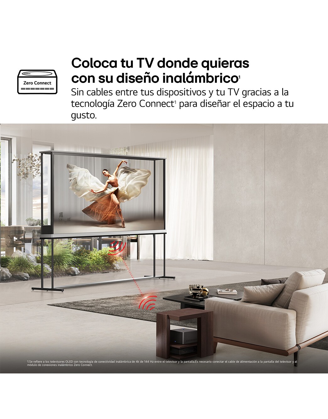 Smart TV LG OLED SIGNATURE AI T4 Transparente e inalámbrico 77 pulgadas ...