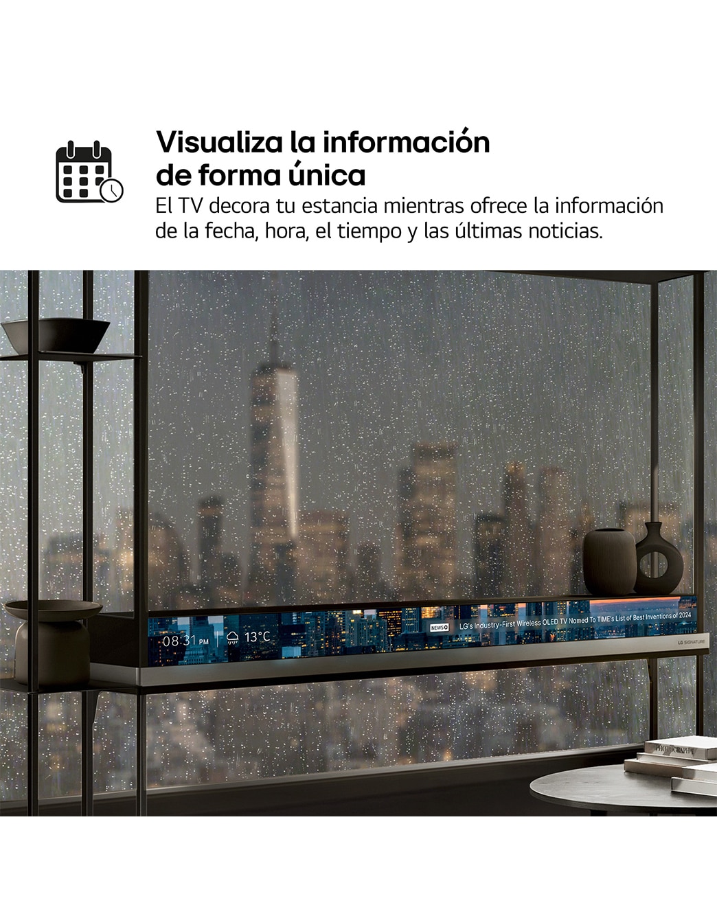 Smart TV LG OLED SIGNATURE AI T4 Transparente e inalámbrico 77 pulgadas ...