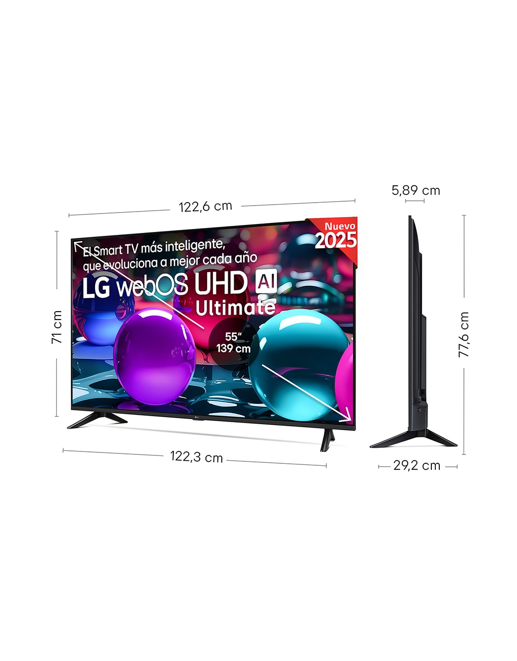 Smart TV LG UHD Ultimate AI UA73 55 pulgadas 4K 2025 - 55UA73006LA | LG ...