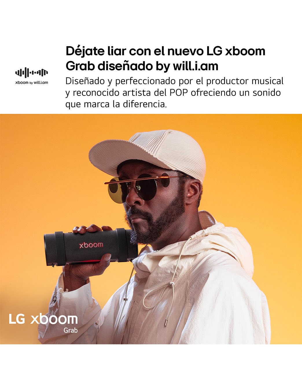 LG xboom Grab by will.i.am | Altavoz inalámbrico bluetooth| sonido ...