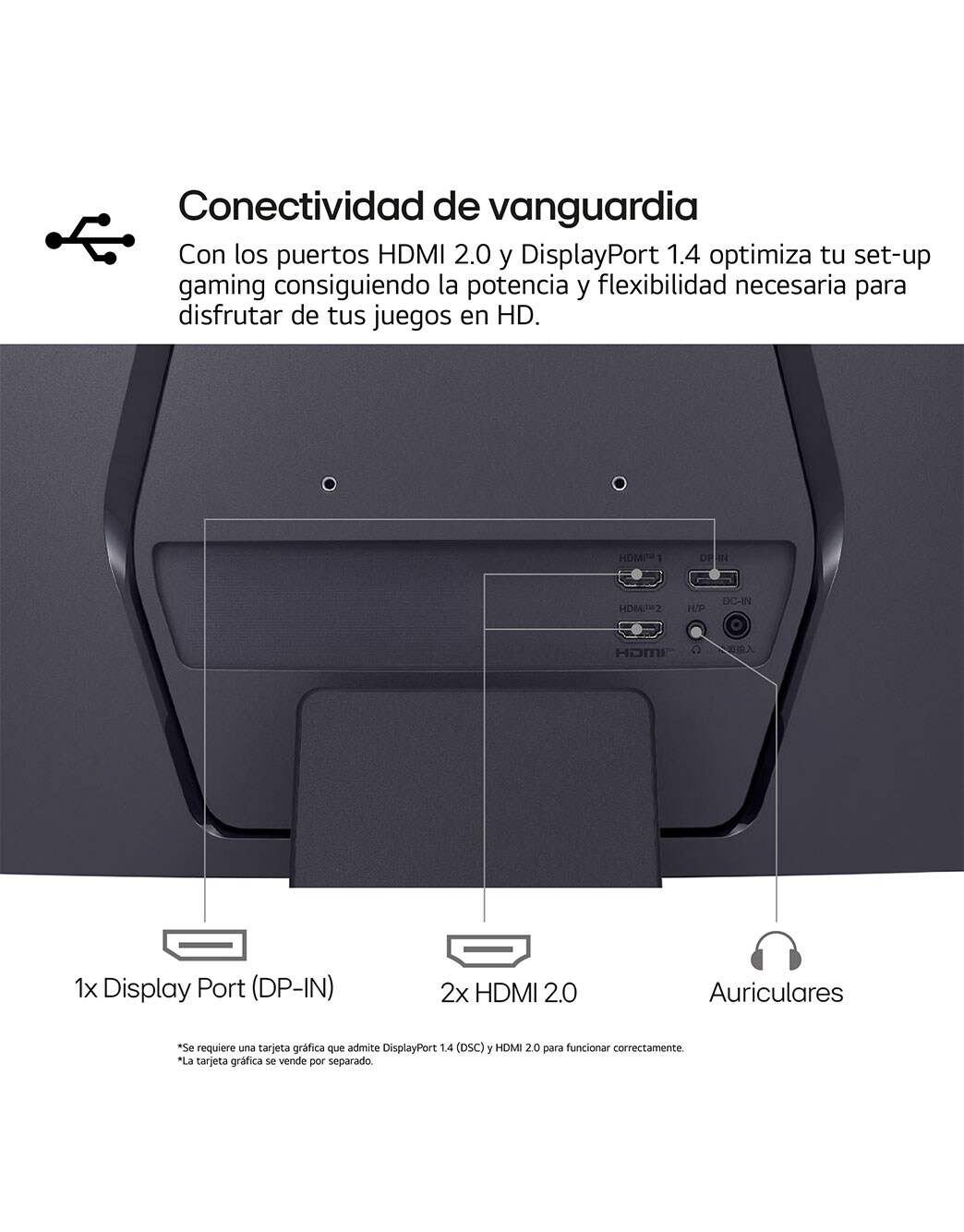 Monitor Gaming LG UltraGear™ QHD Curvo de 27 pulgadas y 180Hz ...