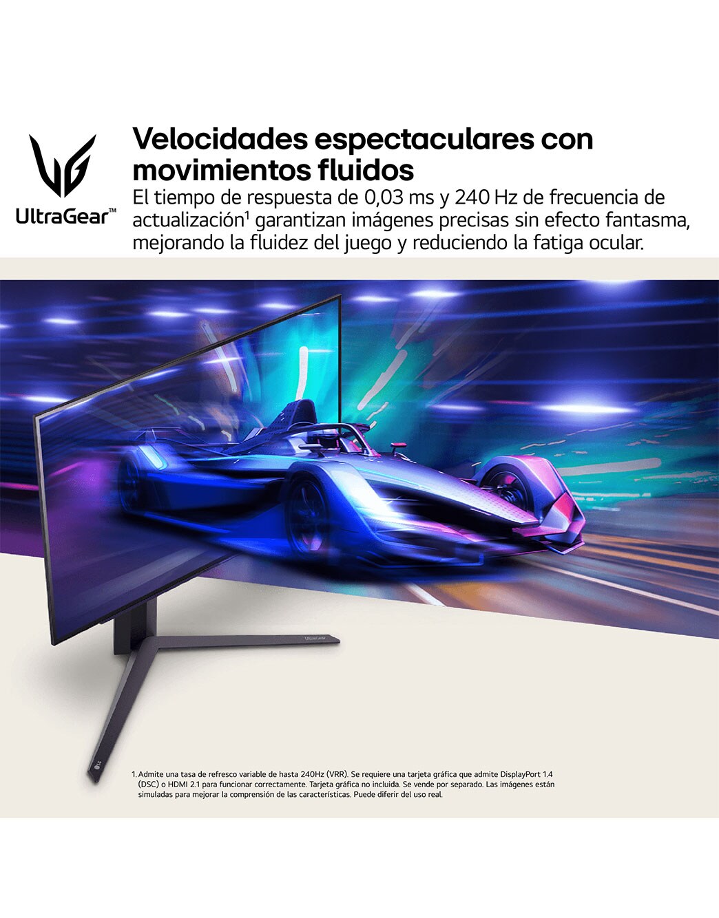 Monitor Gaming LG UltraGear™ OLED QHD de 27 pulgadas y 240Hz ­ 27GS95QX ...