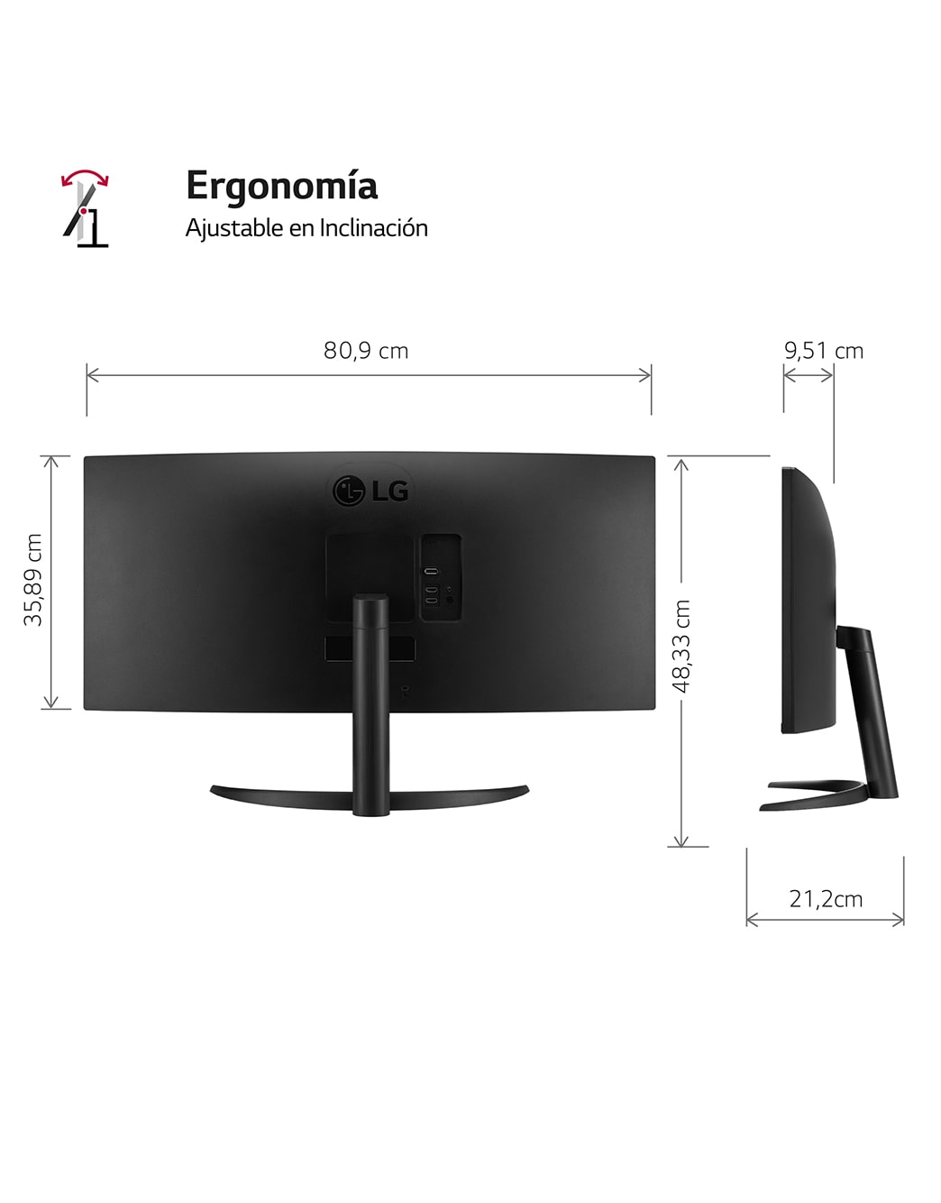 Monitor LG UltraWide 34'' curvo, VA, WQHD, 100 Hz, 21:9, HDR10, sRGB 99 ...