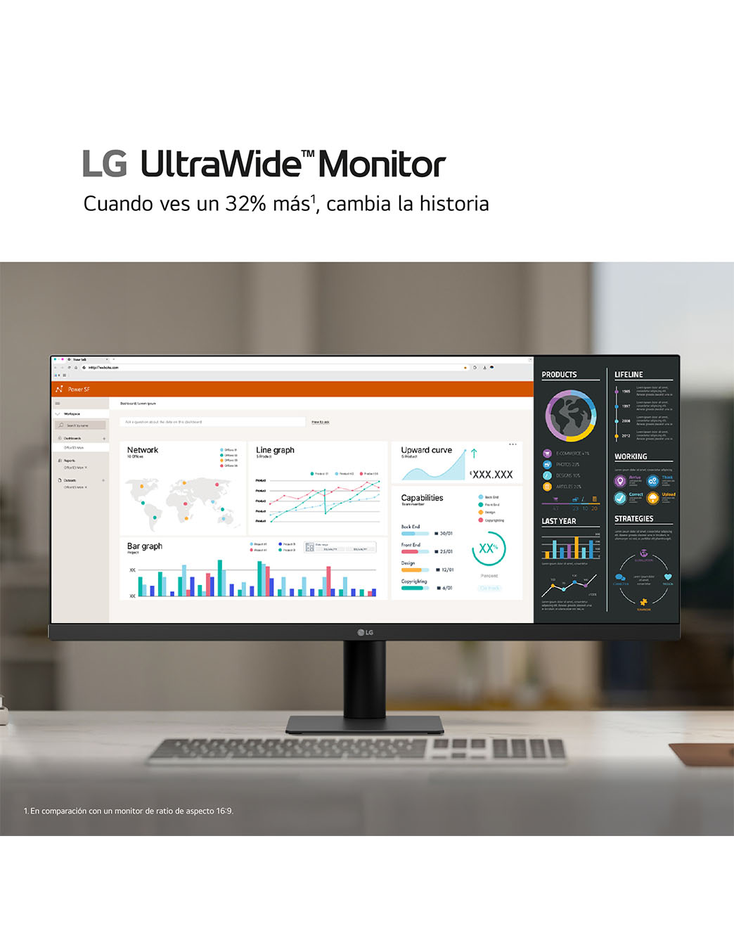Monitor LG UltraWide 29'', IPS, UWFHD, 100 Hz, Negro - 29U511A-B | LG ES