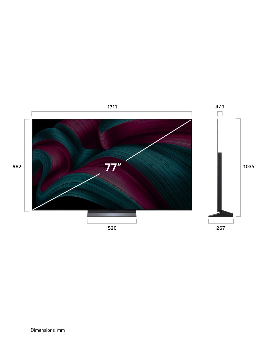 77 pouces (195 cm) | LG OLED evo AI G5 | 4K Smart TV | 2025 | LG ...
