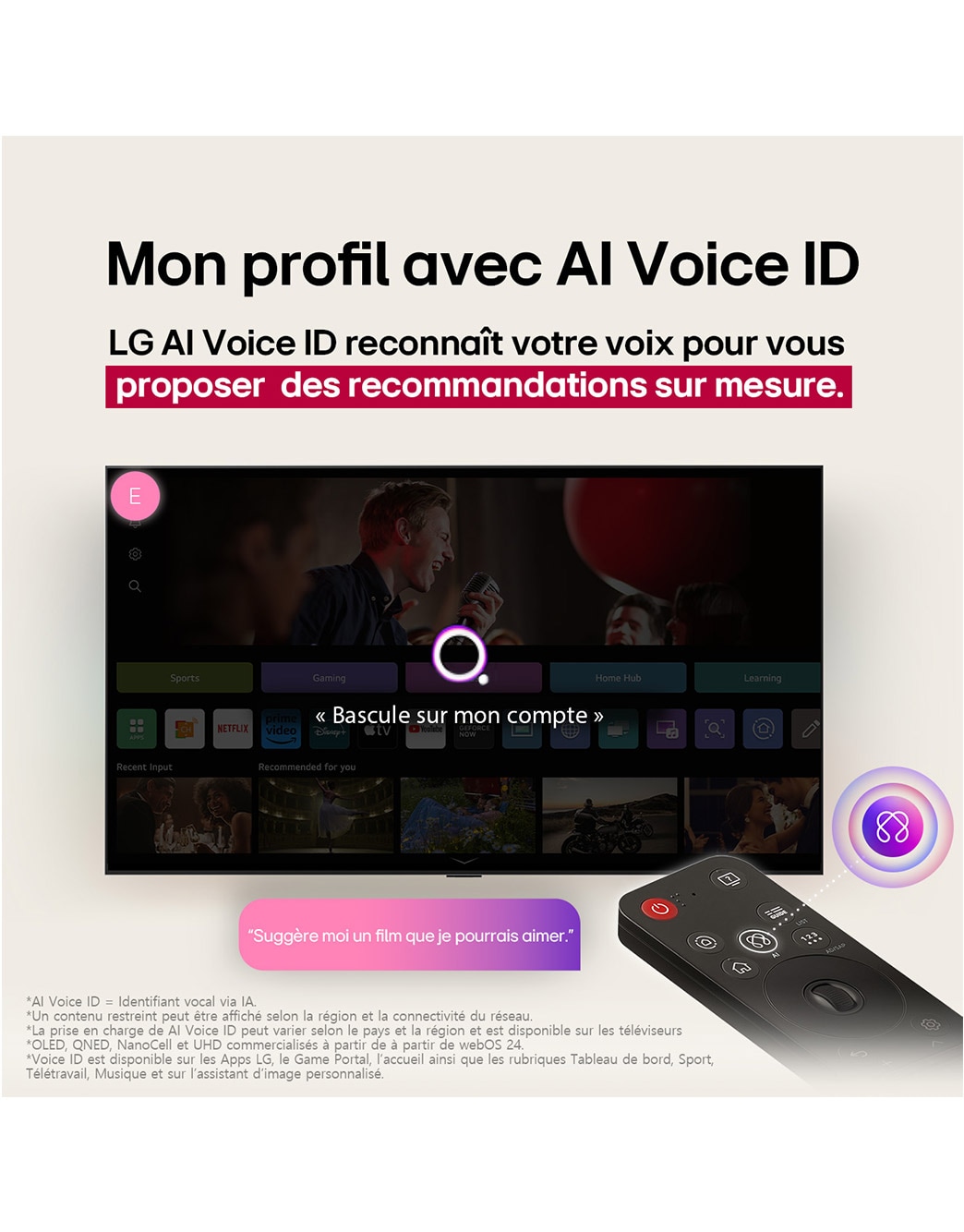 65 pouces (164 cm) | LG OLED evo AI C5 | 4K Smart TV | 2025 | LG OLED65G56LS | LG FR