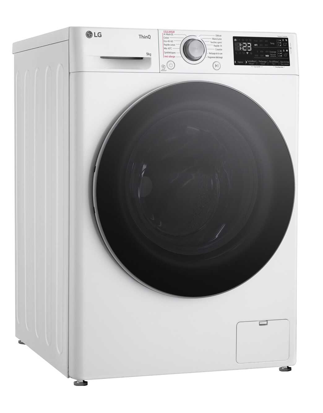 Lave-linge 9kg - 68L | AI Direct Drive | F94R31WHSA | LG FR