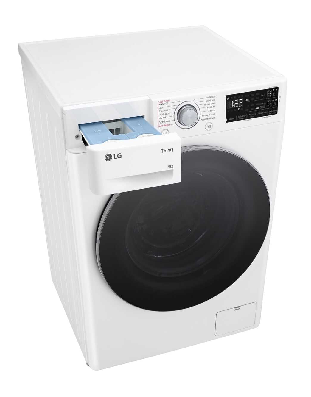 Lave-linge 9kg - 68L | AI Direct Drive | F94R31WHSA | LG FR