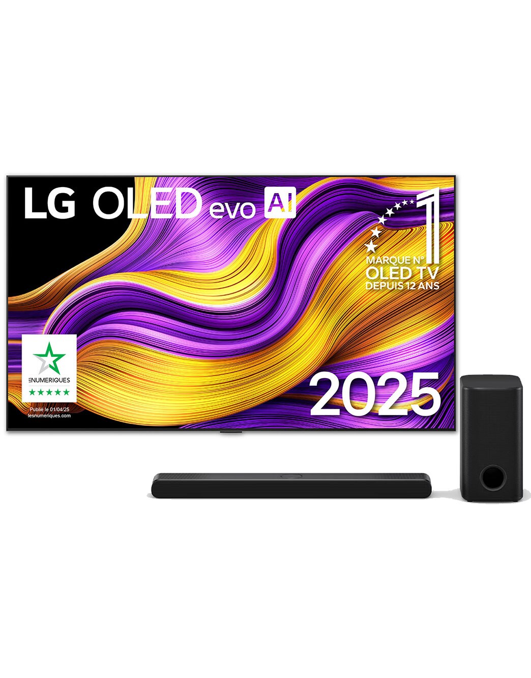 Pack 55 pouces (139 cm) LG OLED evo AI G5 4K Smart TV 2025 + Barre de ...