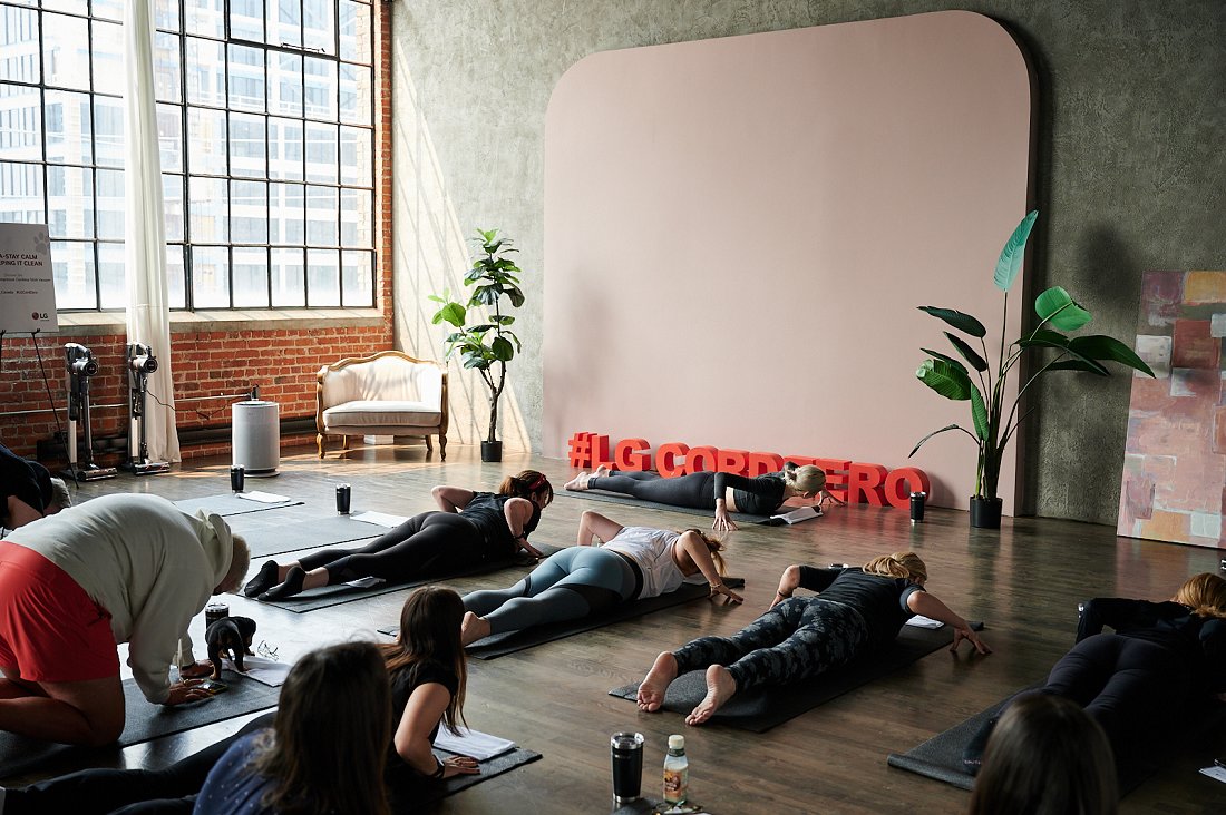 Namaste With Puppies and LG CordZero™ | LG Global