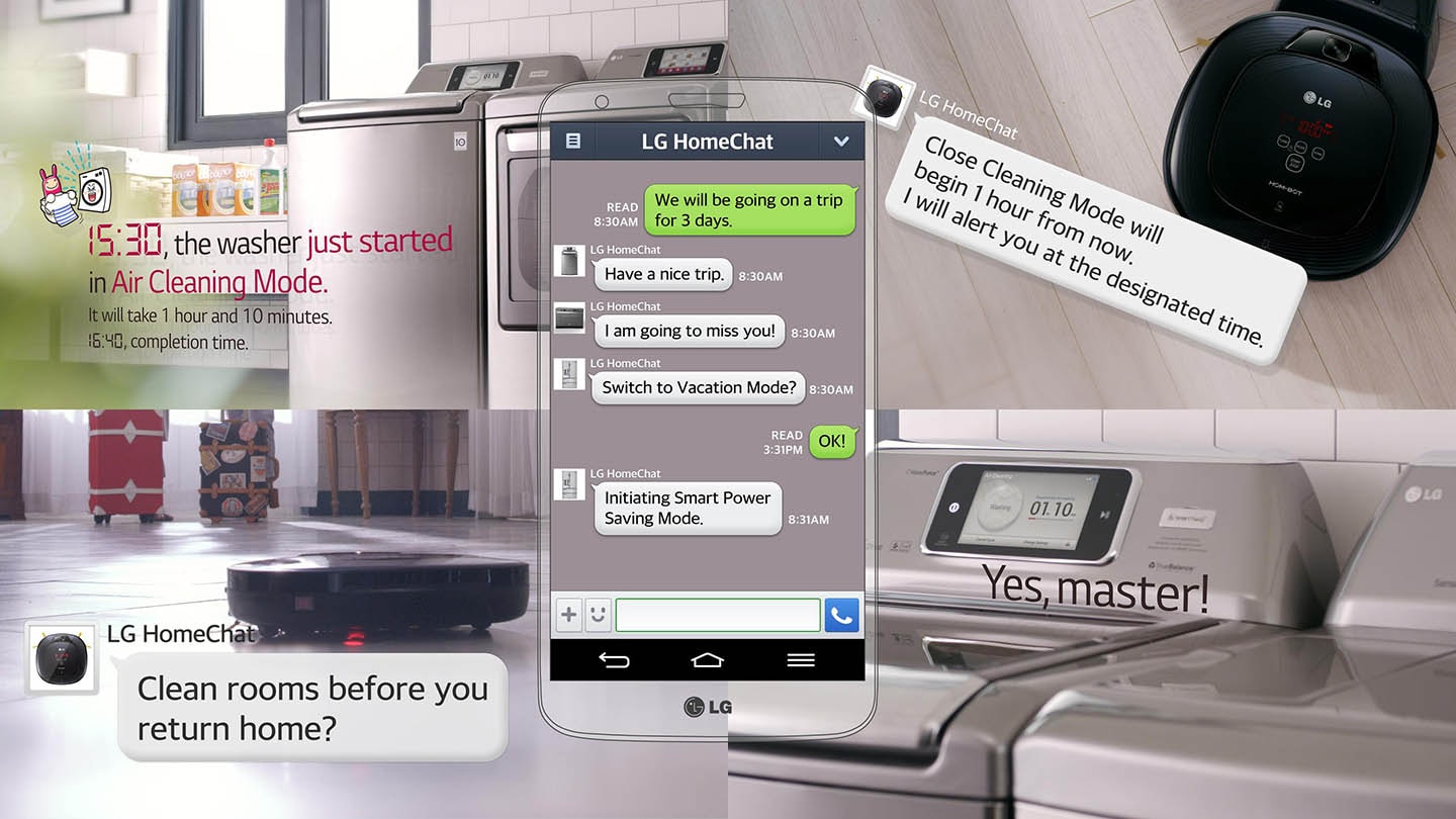 AT CES 2014, LATEST SMART APPLIANCES FROM LG CHAT WITH USERS VIA MOBILE ...