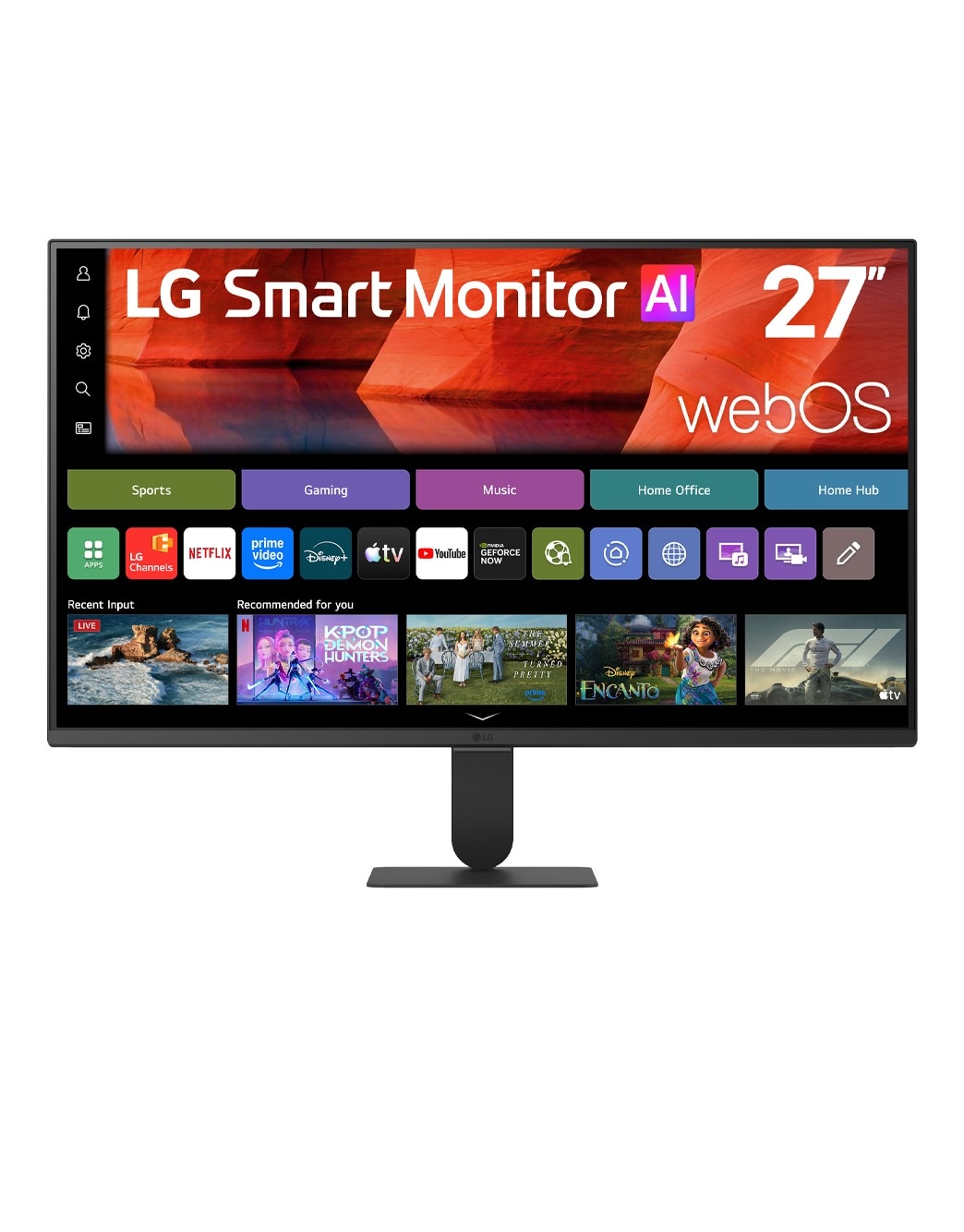 27" Full HD IPS Smart Monitor, for Streaming with webOS - 27U511SB-W ...