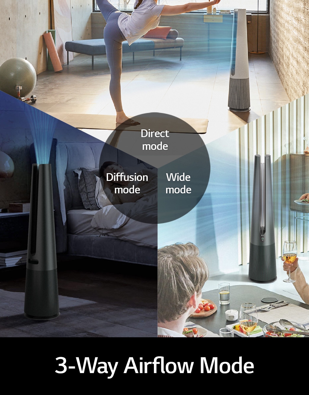 LG AeroTower 3-in-1 Air Purifying Fan - FH15GPG | LG HK_EN