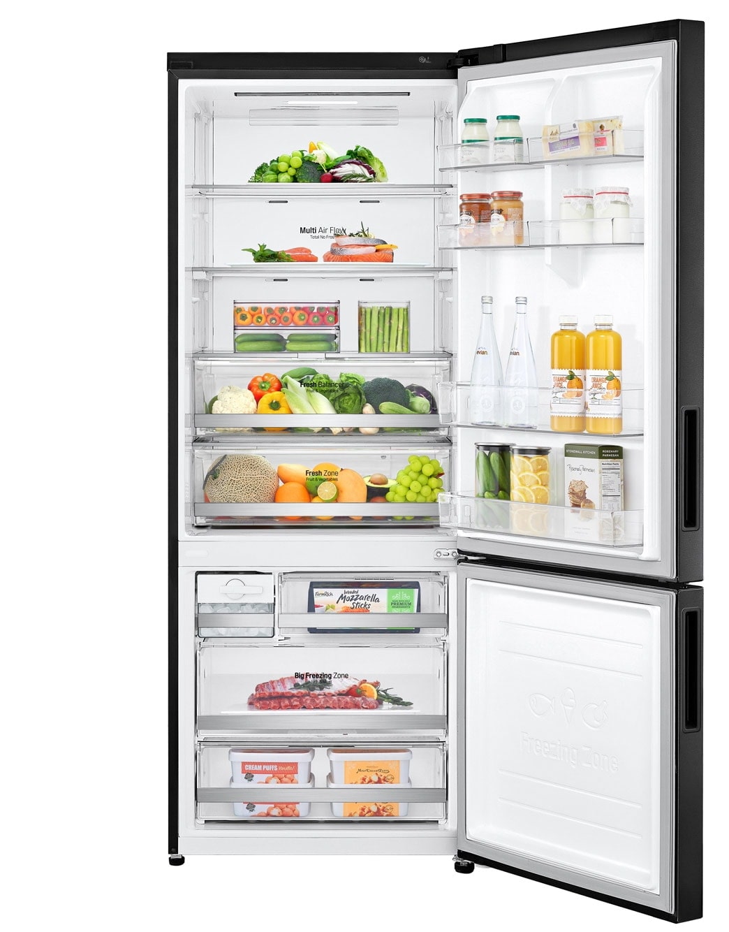 451L Bottom Freezer 2 Doors Refrigerator with Smart Inverter Compressor ...