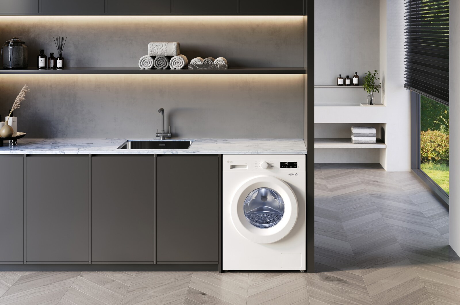7kg 1200rpm Washing Machine (Built-under) - FVBS70W2 | LG HK