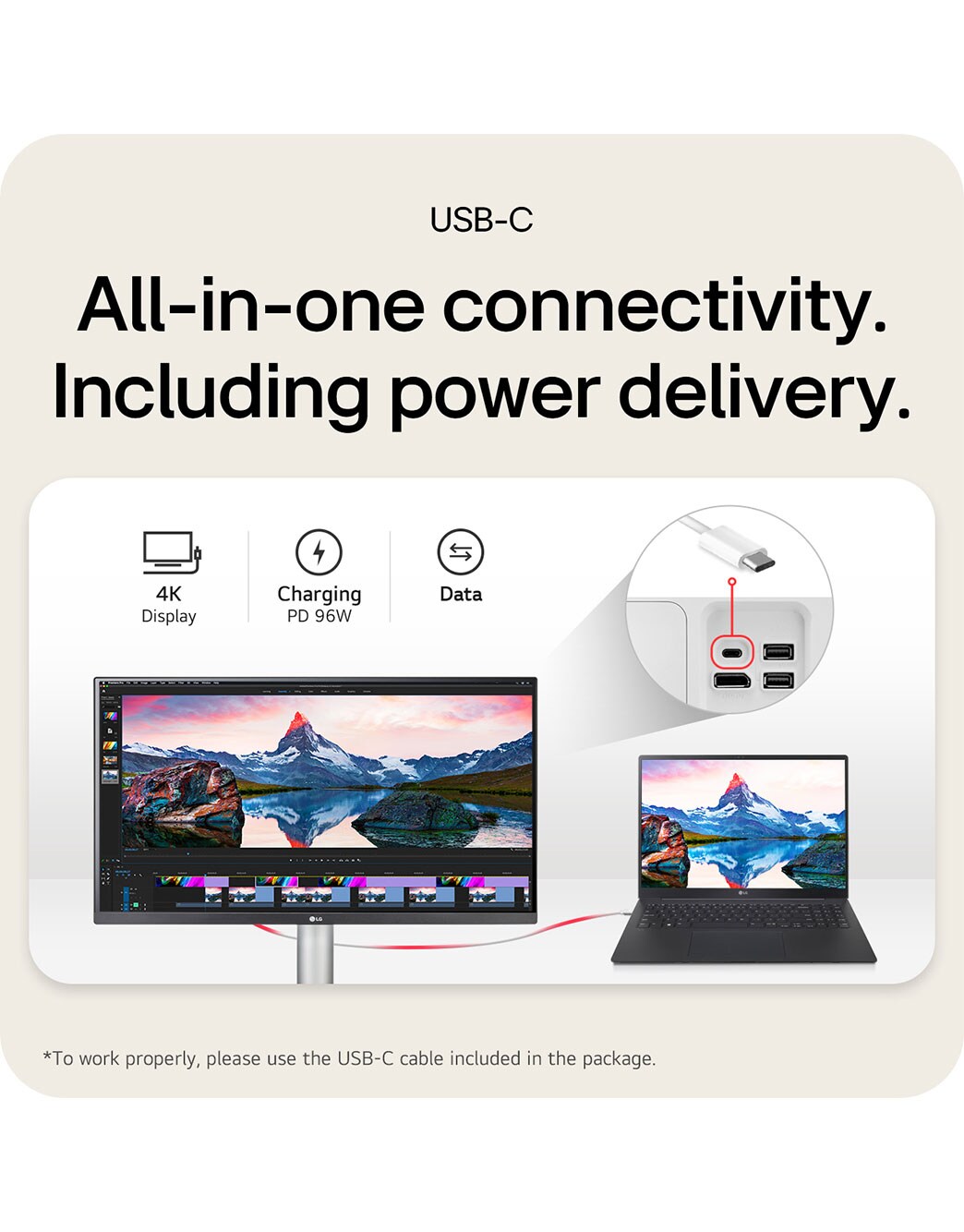 27” UltraFine UHD 4K IPS monitor 27UP850K-W | LG HU | LG HU