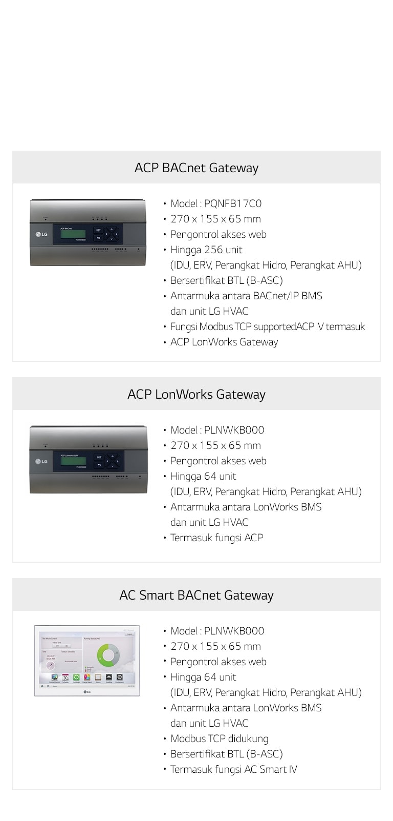BMS Gateway - AC Jarak Jauh | HVAC | LG Indonesia