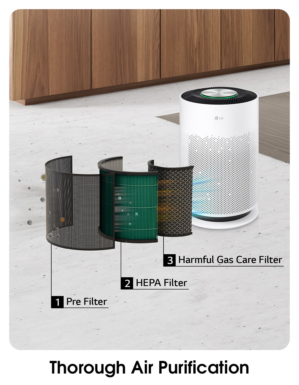 LG Puricare™ Air Purifier 360˚ HIT - AS60GHWG0 | LG ID