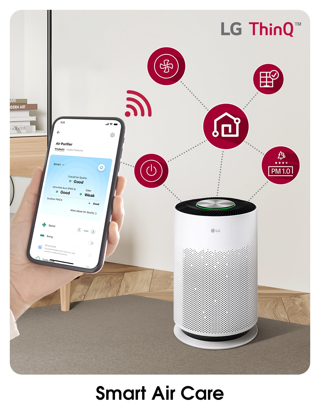 LG Puricare™ Air Purifier 360˚ HIT - AS60GHWG0 | LG Indonesia