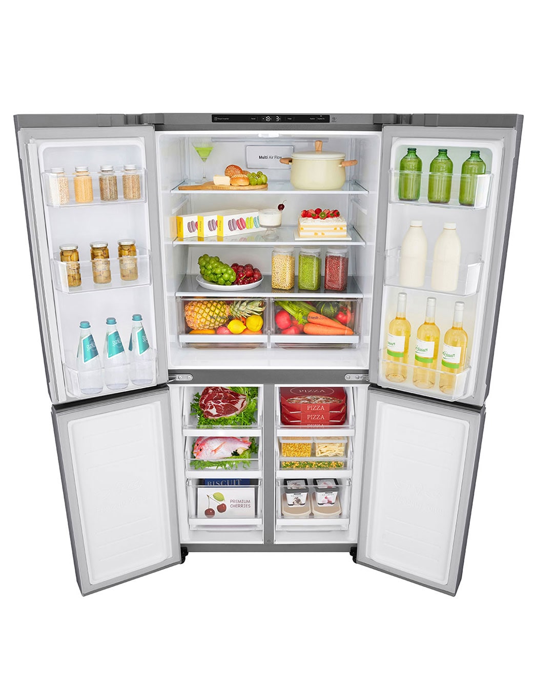 Kulkas Multi Door 464L Smart Inverter Compressor dengan Warna Platinum ...