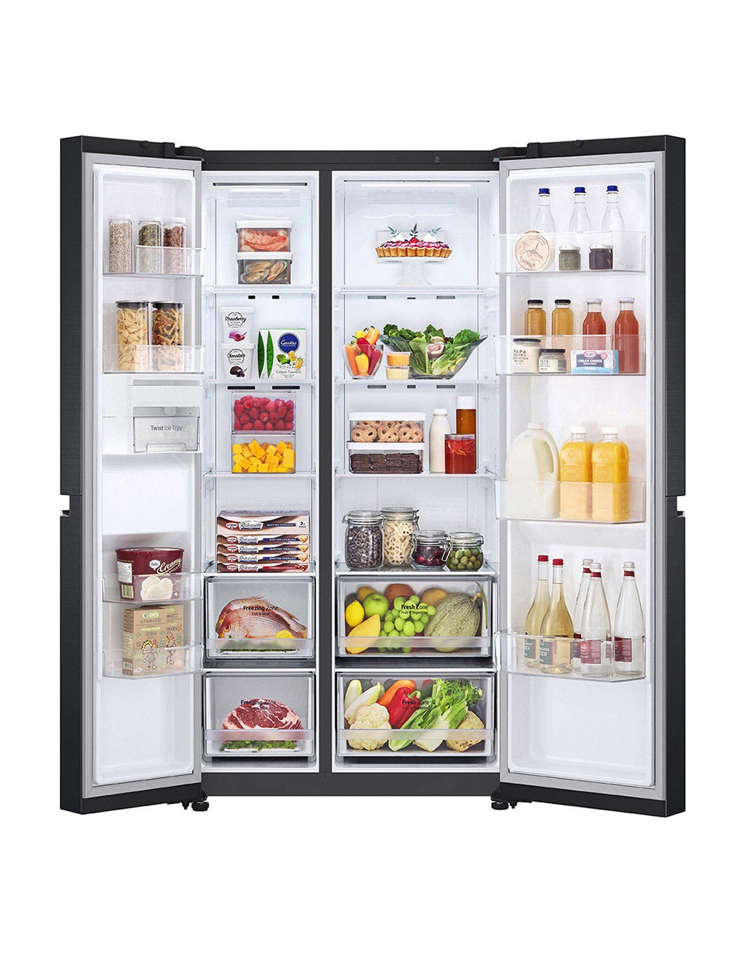 Kulkas Side by Side Terbaru Net 647L / Gross 694L dengan Pintu UltraSleek dan Smart Inverter ...