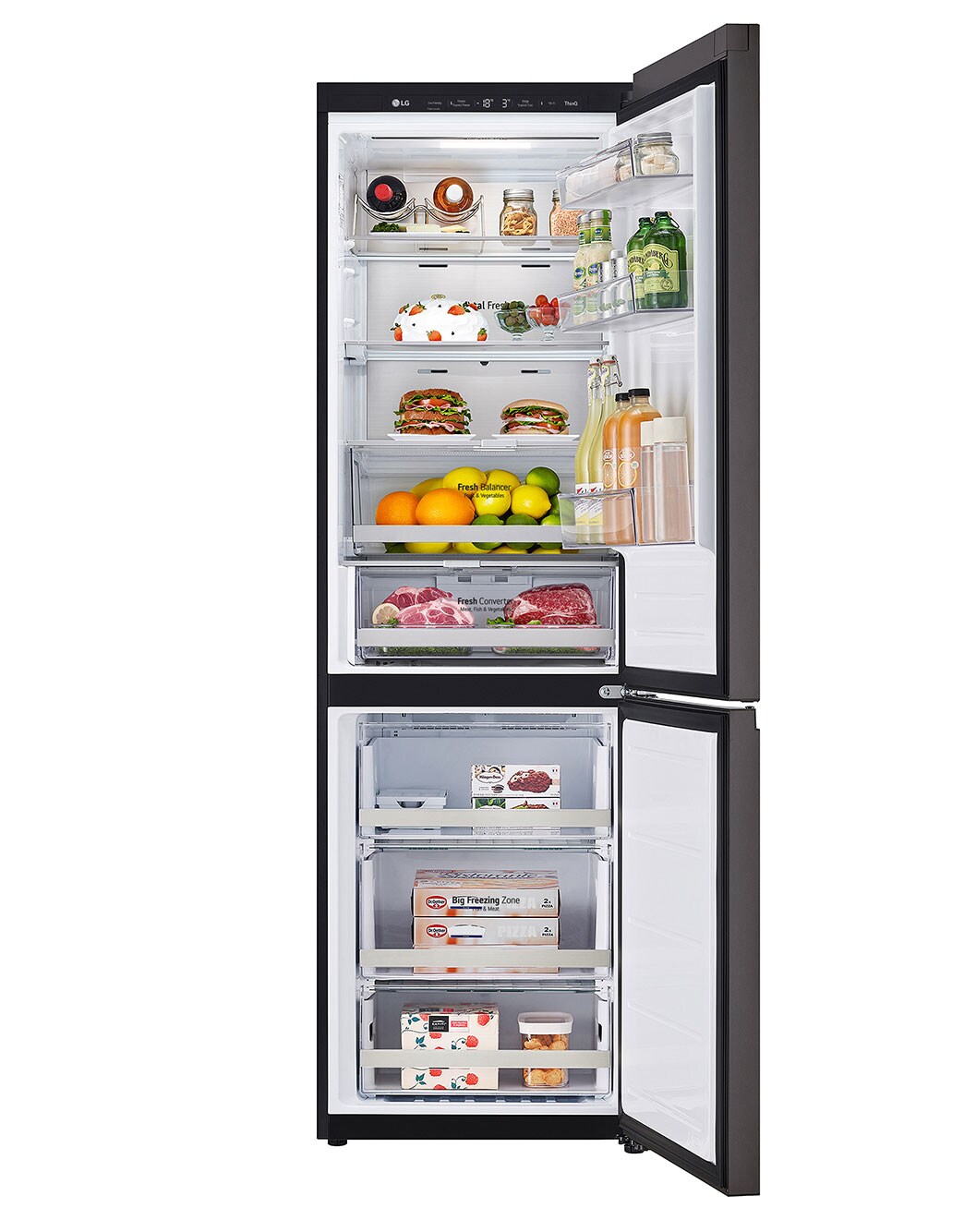 377L / 344L Kulkas Bottom Freezer - GC-B459QGPB | LG Indonesia