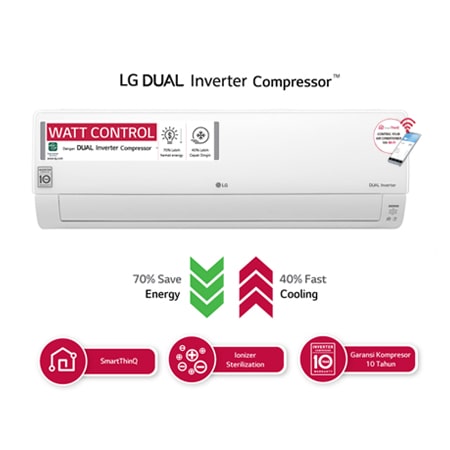 LG DUALCOOL ThinQ with Watt Control Smart 2PK - E19SIV4 | LG ID