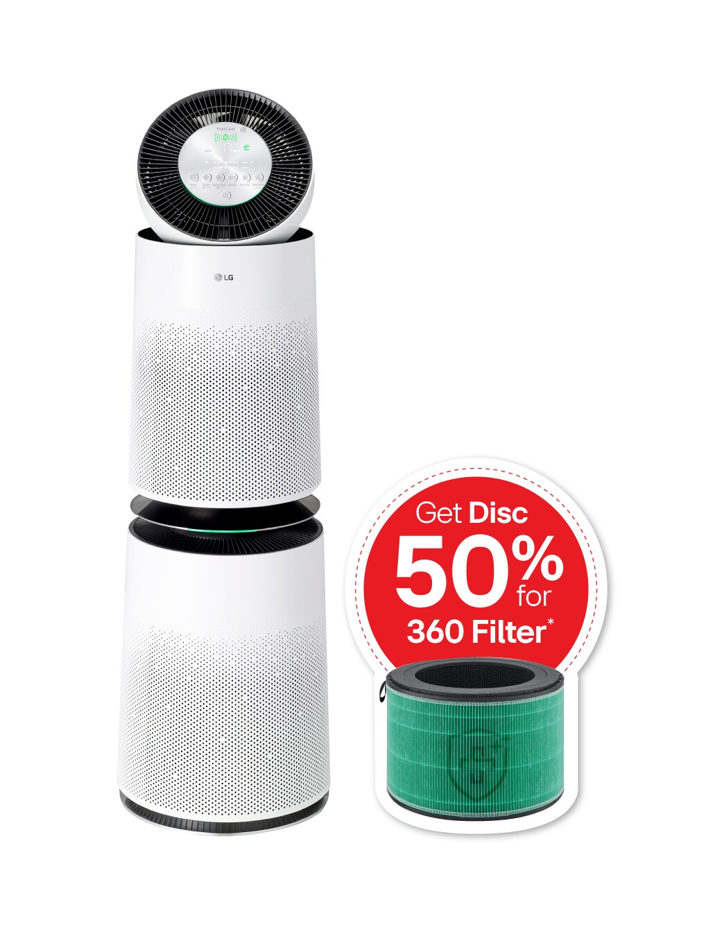 LG PuriCare™ 360º Air Purifier - AS10GDWH0 | LG ID