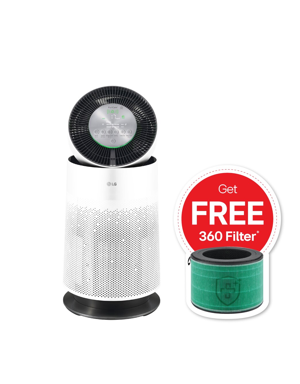 LG Puricare™ Air Purifier 360˚ 1 Phase - AS65GDWH0 | LG ID
