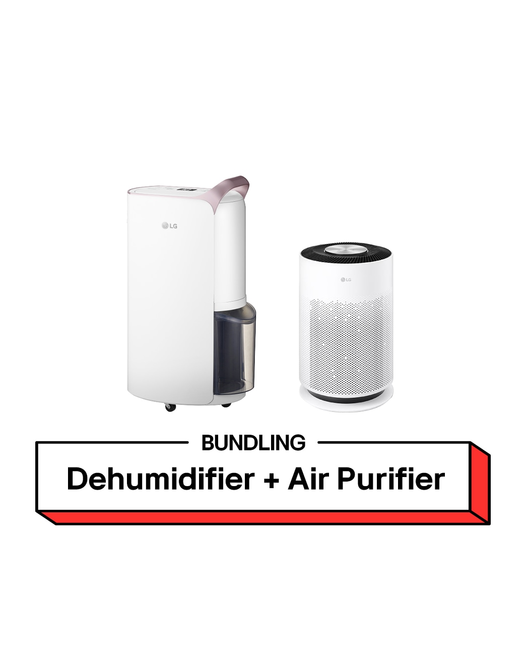 LG Puricare™ Air Purifier 360˚ HIT + LG Puricare Dehumidifier ...