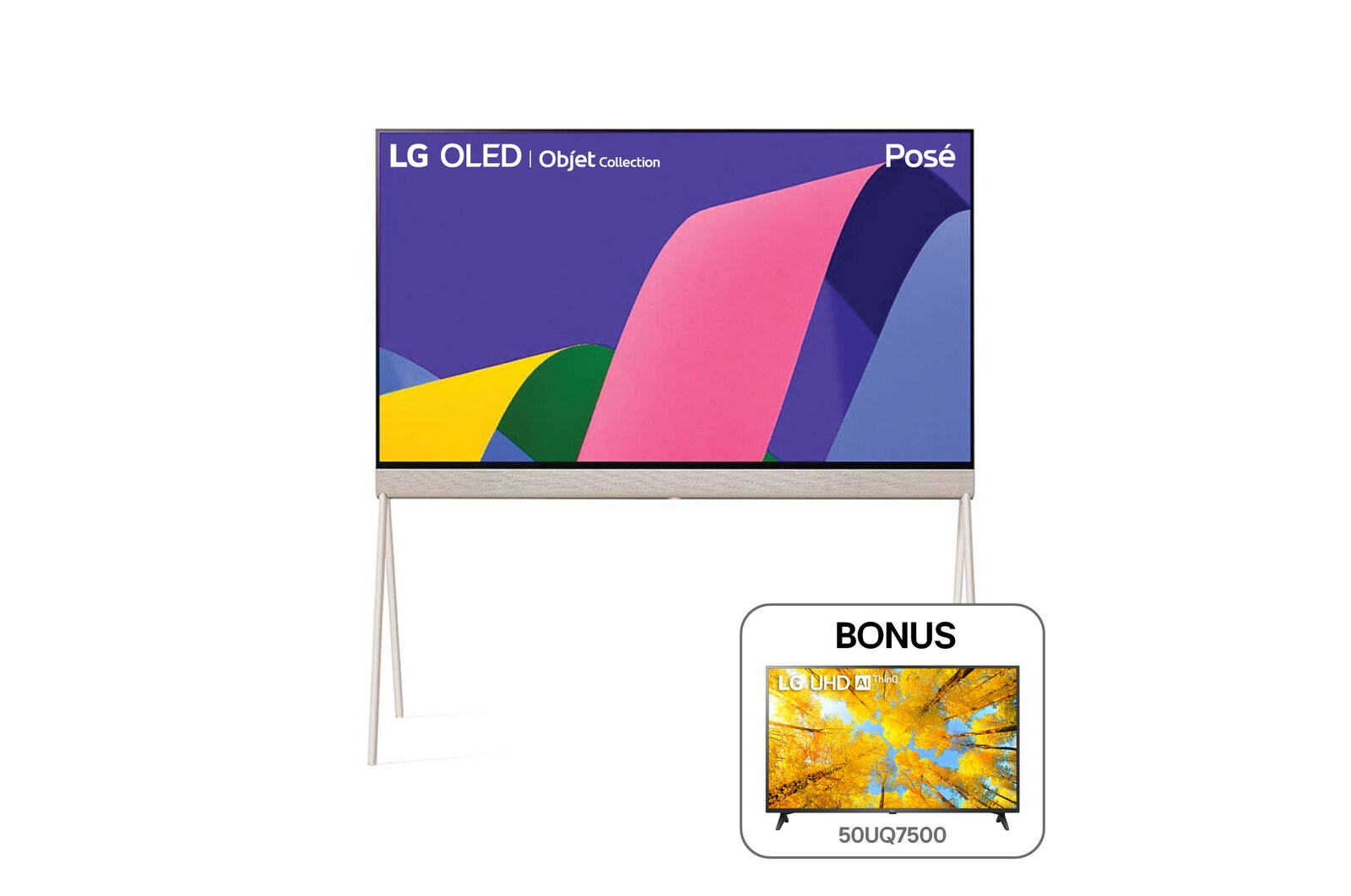 OLED Objet Posé + 50UQ7500 TV | LG ID