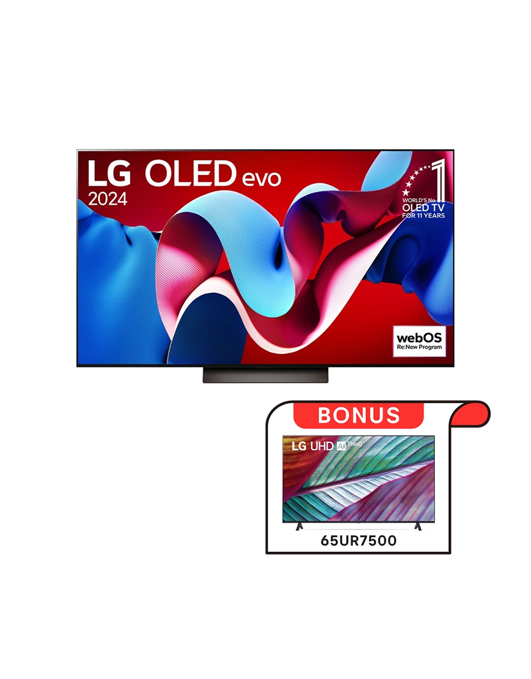 77" OLED TV + 65UR7500 TV - 77C465UR.FGMDL | LG ID