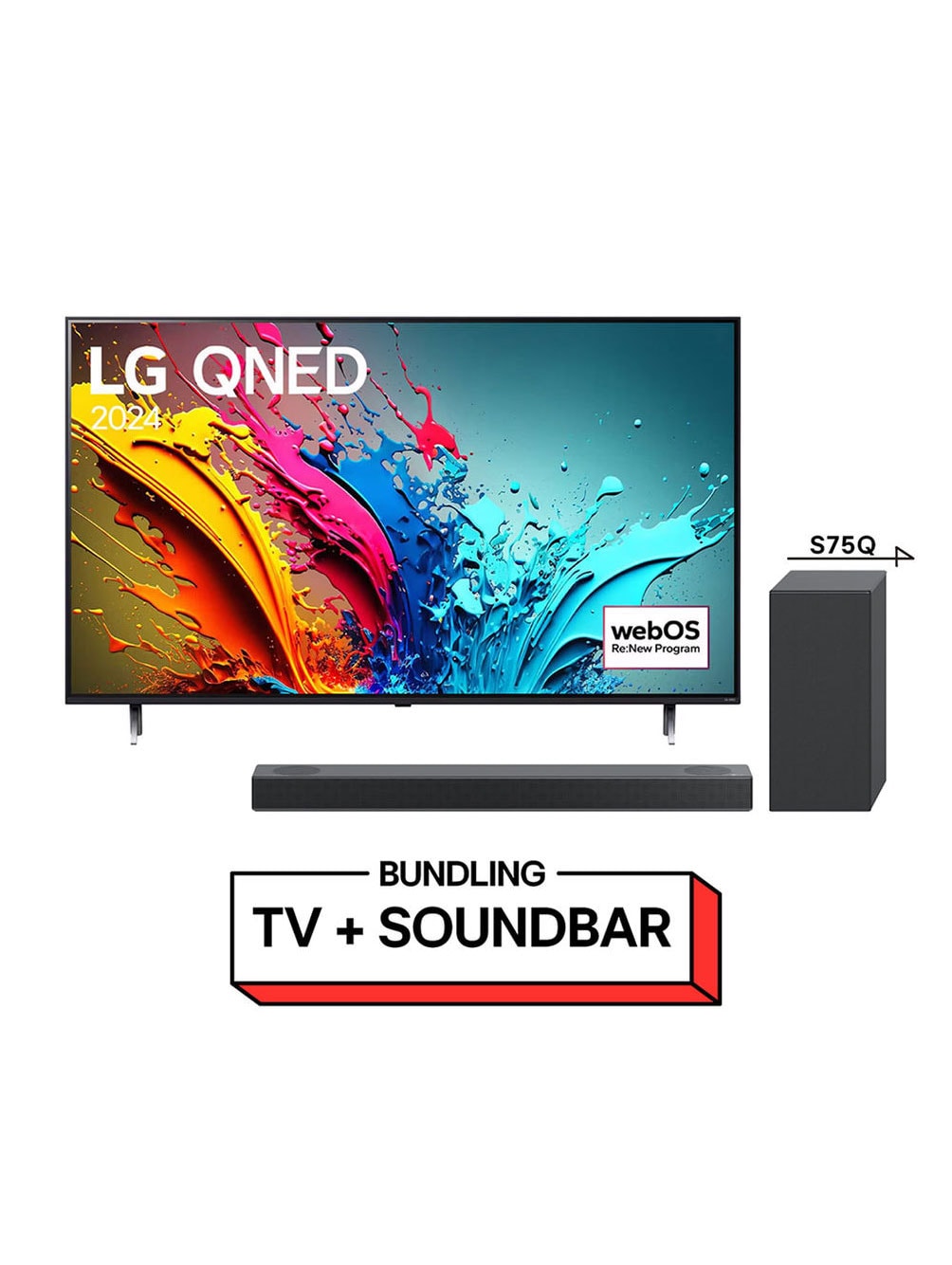75" QNED TV & S75Q Sound Bar | LG ID