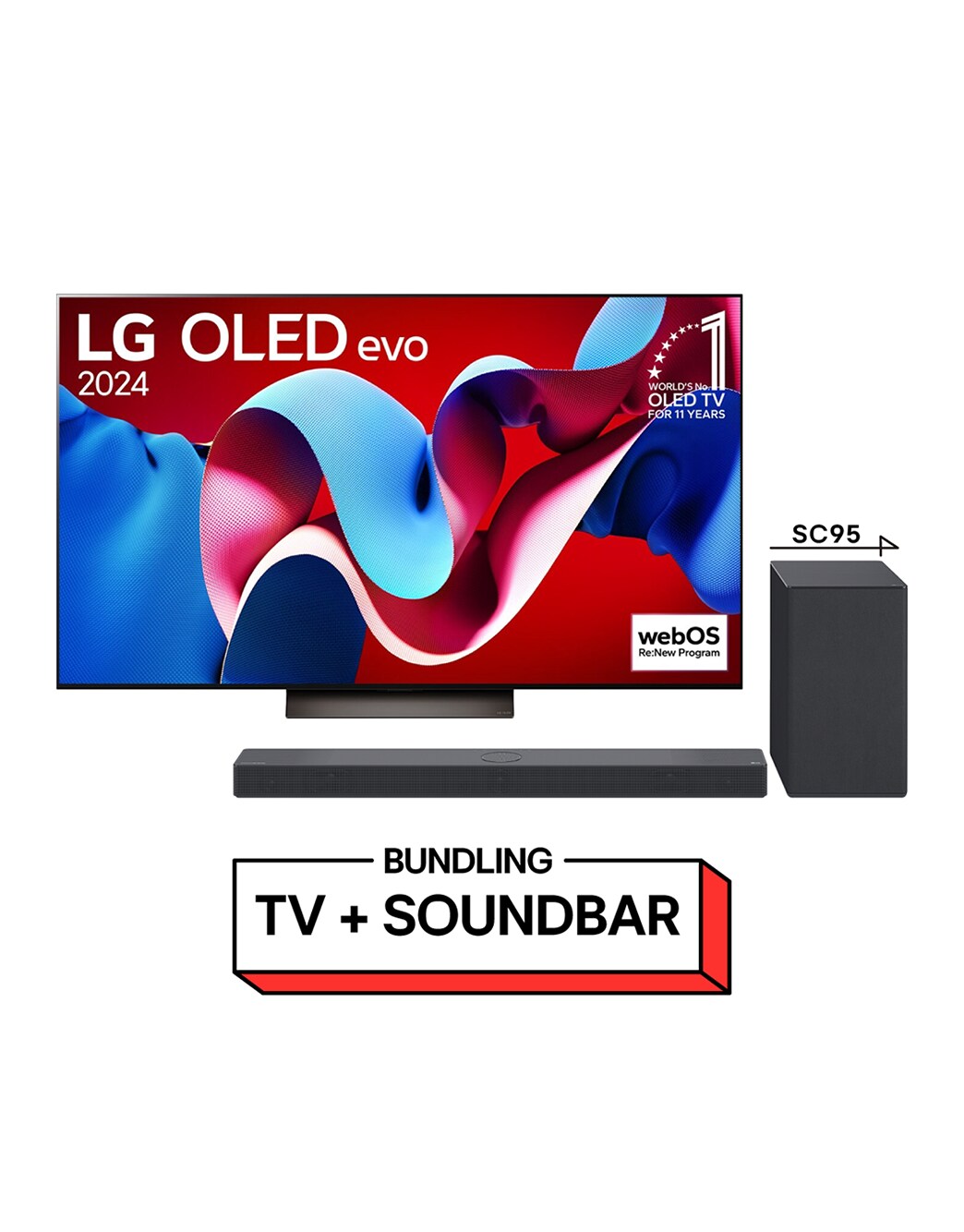55" OLED TV & SC9S Sound Bar - 55C4SC9S.BNDLG | LG ID