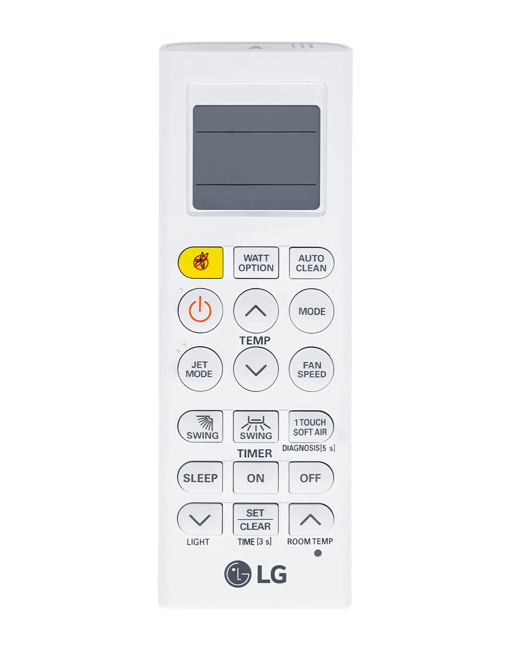 Wall Air Conditioner Remote Controller (include Holder) - AKB75055601 ...
