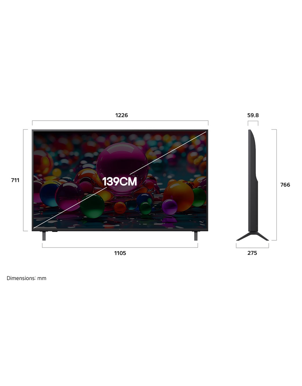 Shop 139cm (55 inch) UHD 4K AI TV – 55UA82006LA | LG IN