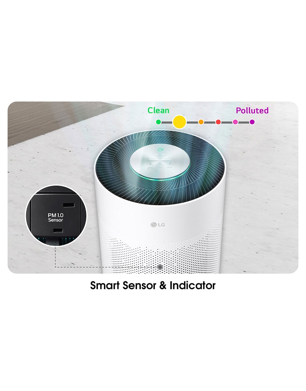 LG 360° Air Purifier, PM 1.0 Sensor - AS60GHWG0 | LG India