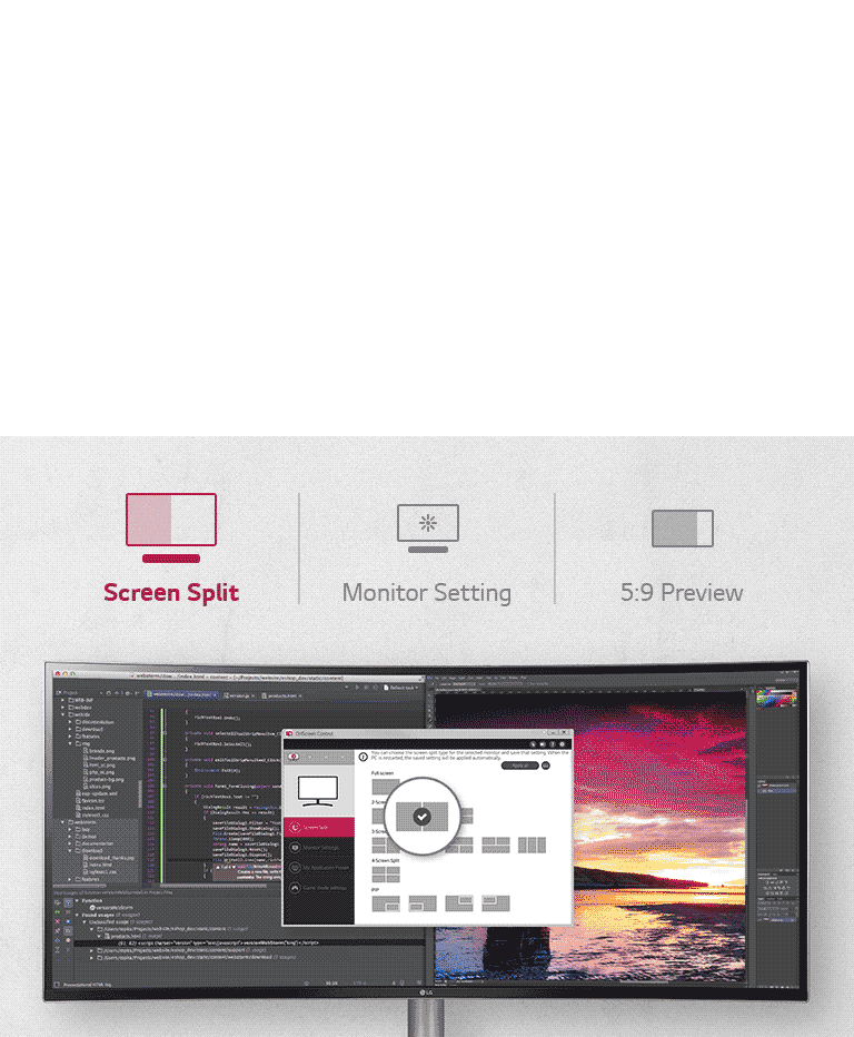 Buy 38 UltraWide™ Curved LED Monitor - 38WK95C-W | LG IN