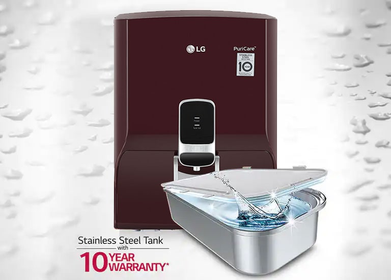 Lg water purifier stainless steel tank store