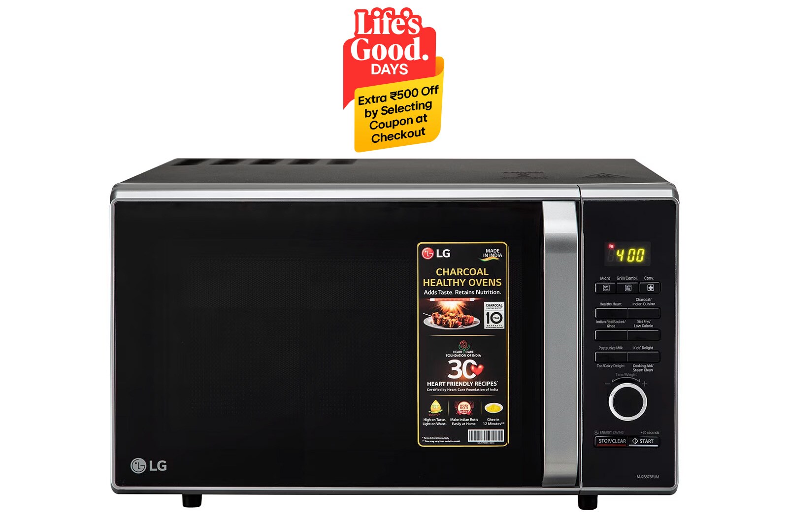 LG 28L Charcoal Healthy Oven Features - MJ2887BFUM | LG IN