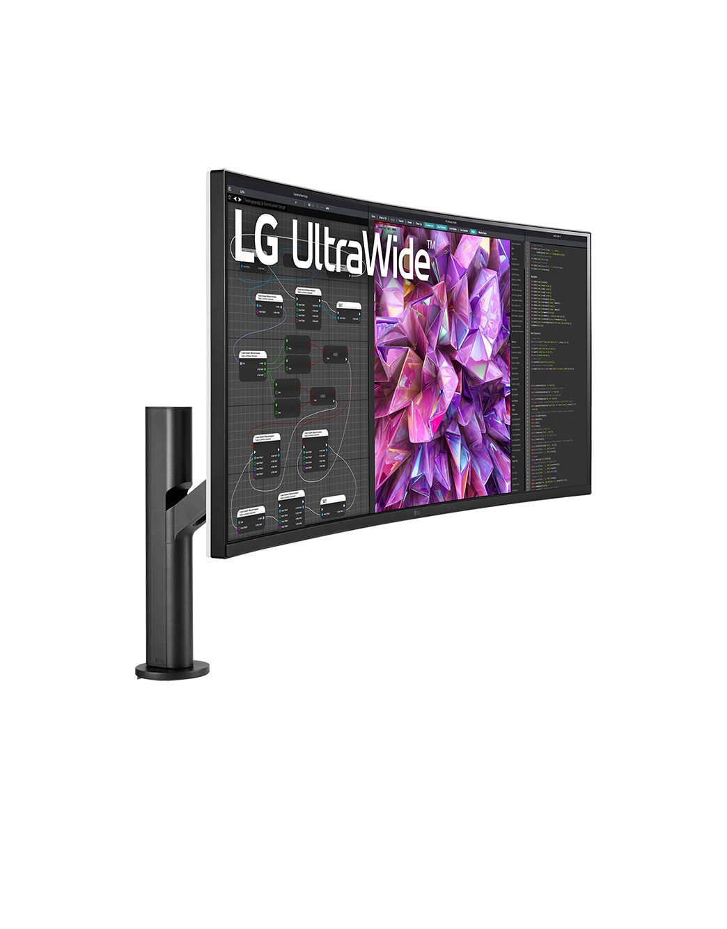 LG 37.5(95.25cm) 21:9 Curved UltraWide™ QHD+ (3840 x 1600) Monitor Ergo ...