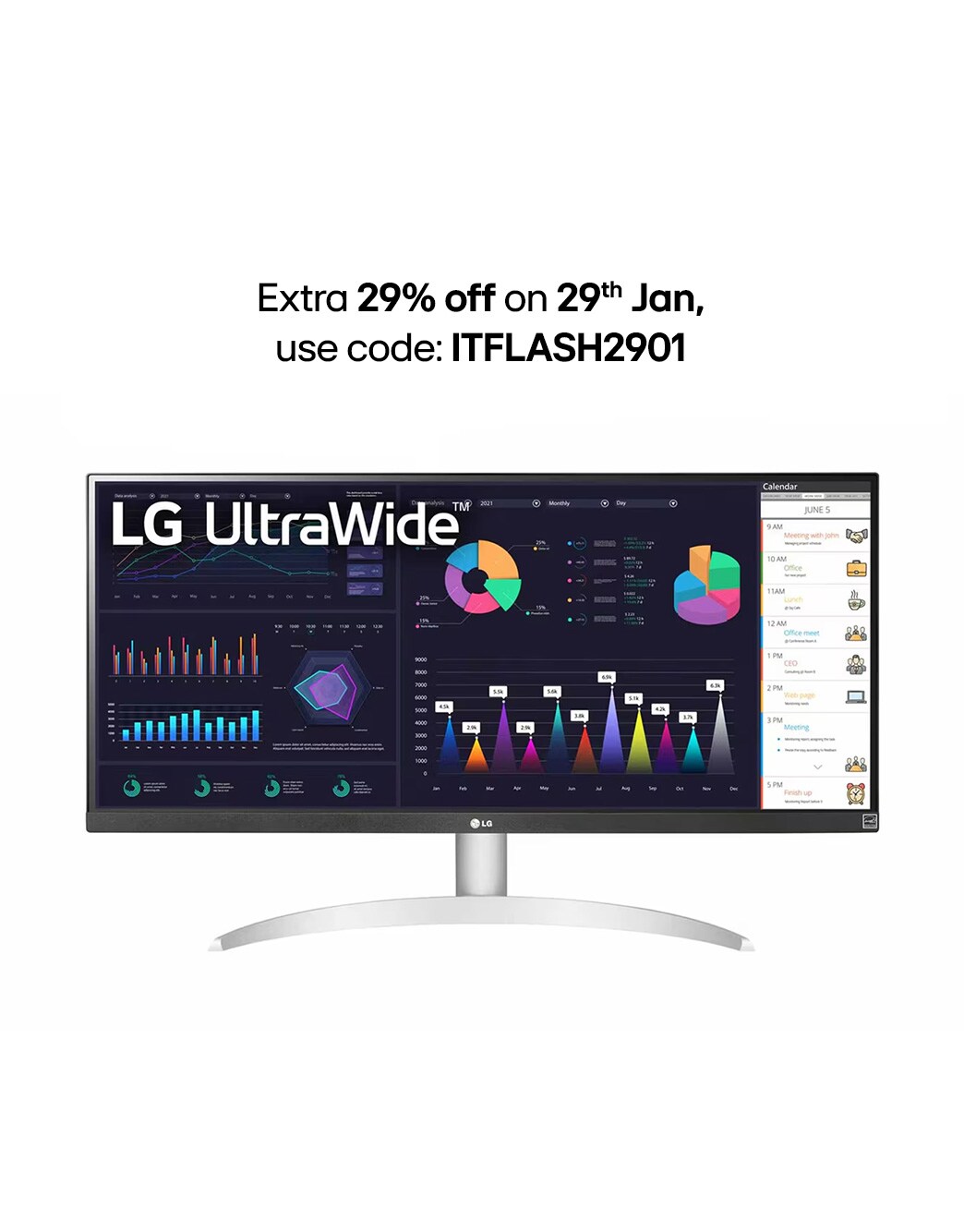 29(73.66cm) 21:9 UltraWide™ IPS Monitor - 29WQ600-W | LG IN
