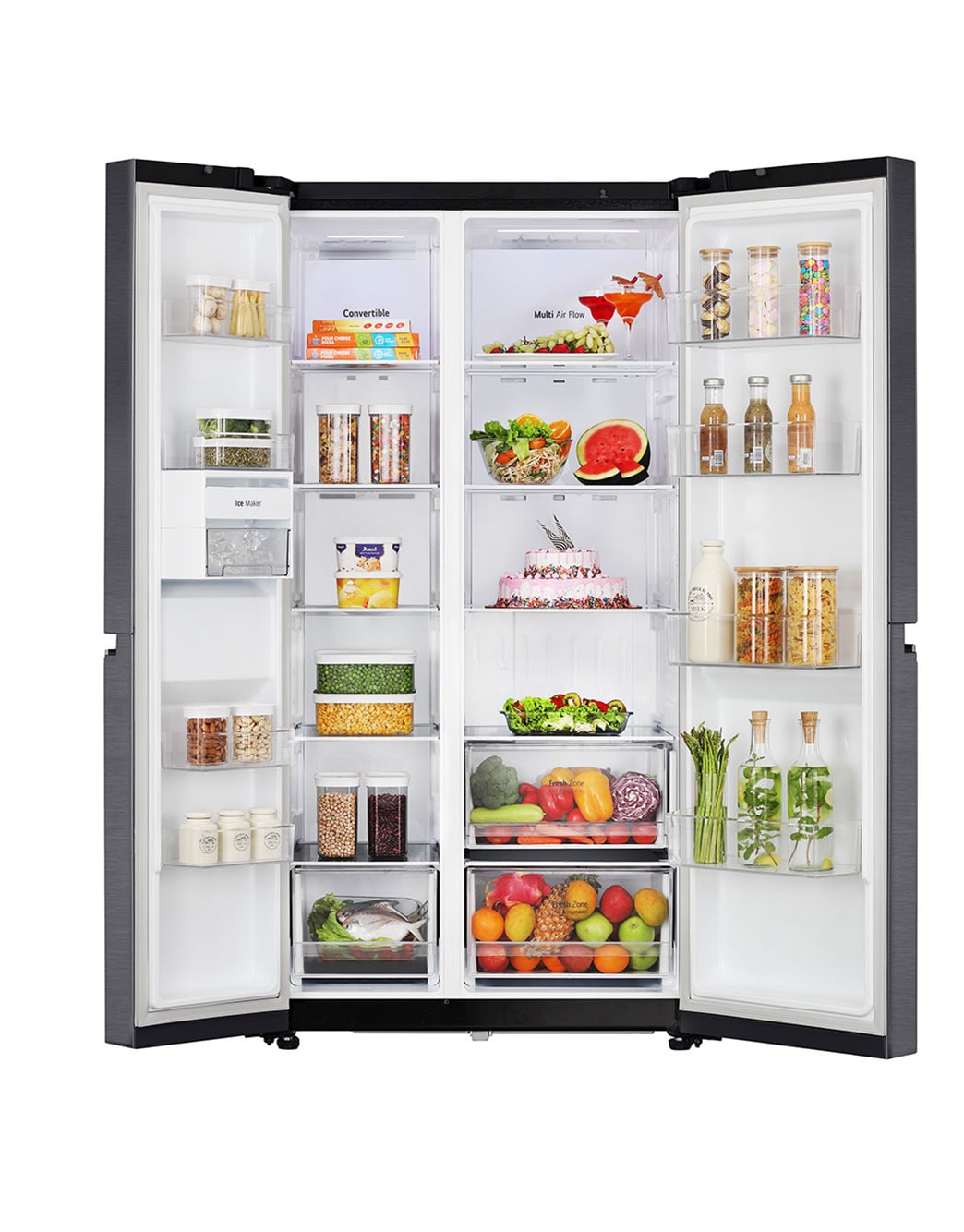 650L Smart Side-by-Side Refrigerator - GL-B257HMC3 | LG IN