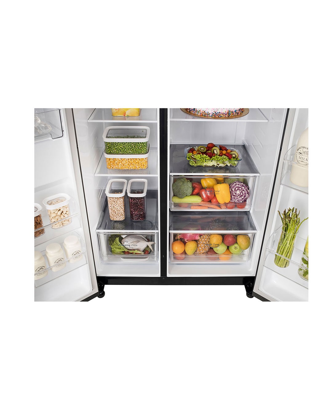 LG 655L Side-by-Side Refrigerator - GL-B257HWBY | LG IN