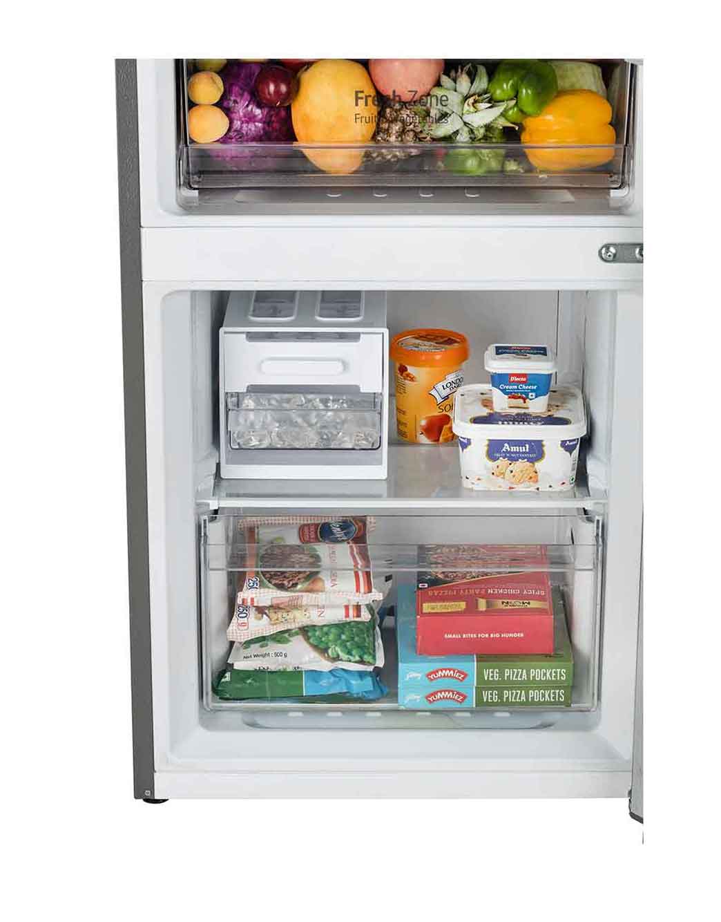 Buy 3-Star 340L Bottom Freezer Fridge - GL-B382DPZX | LG IN