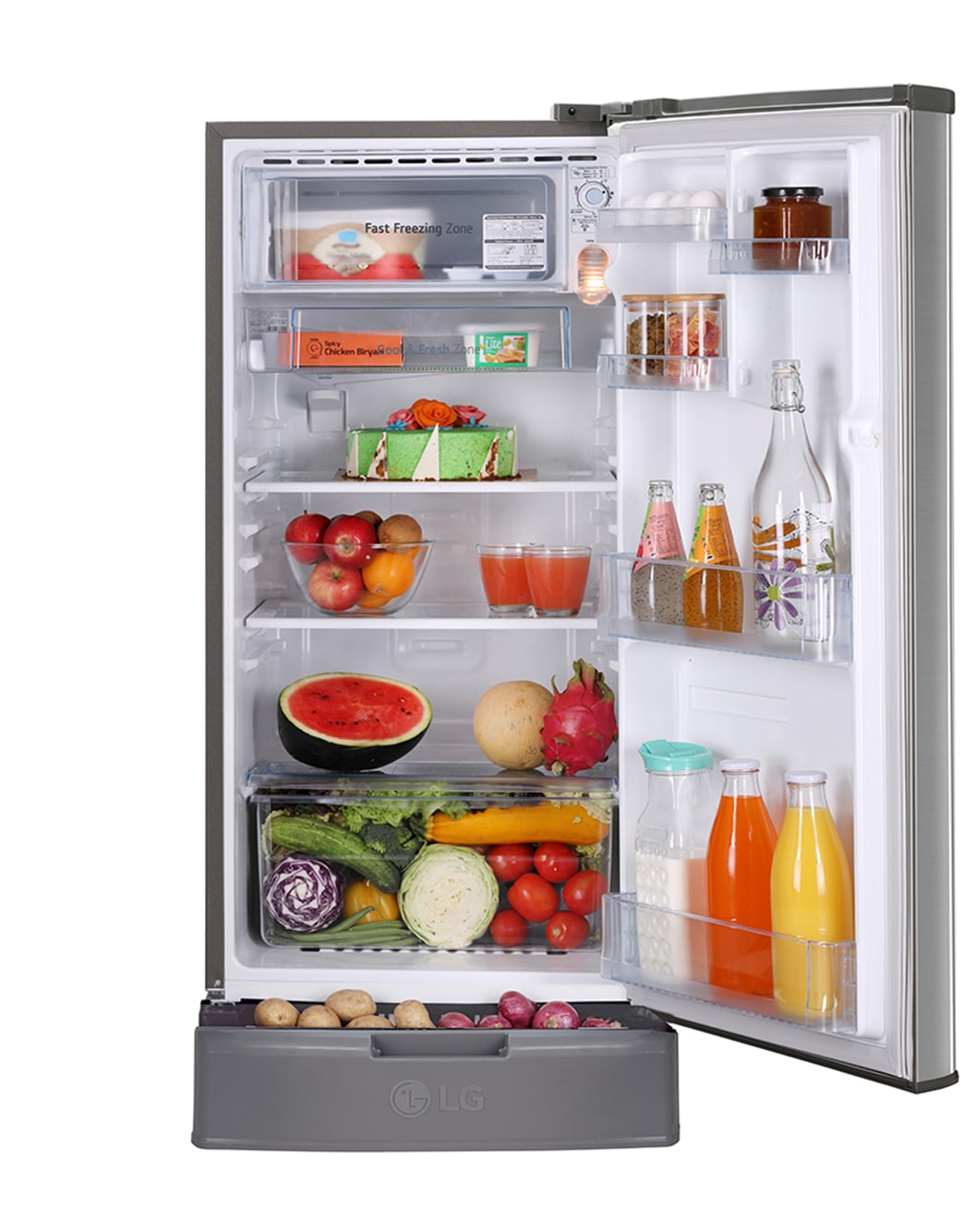 185L 4 Star Single Door Refrigerator - GL-D199OPZY | LG IN