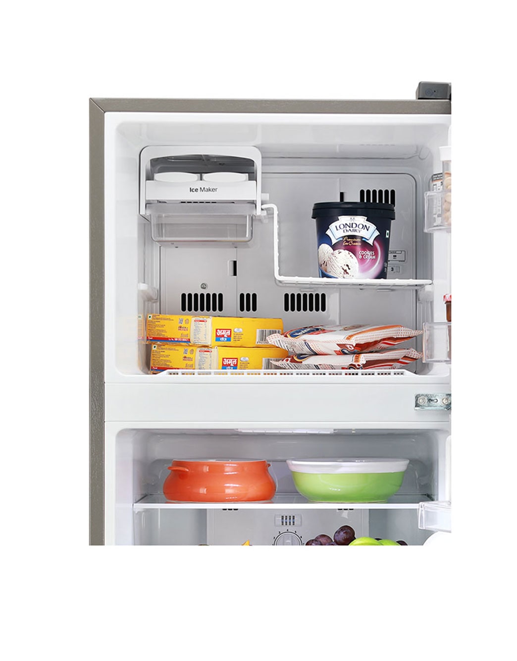 242L 2 Door Refrigerator, Dazzle Steel - GL-N292BDSY | LG IN